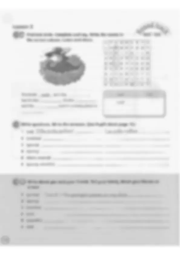 Tiger 6 unit 2 ejercicios de repaso | Ejercicios de Inglés | Docsity