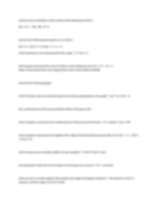 algebra 2a - unit 2 exam questions and answers 2025 | Exams Advanced ...