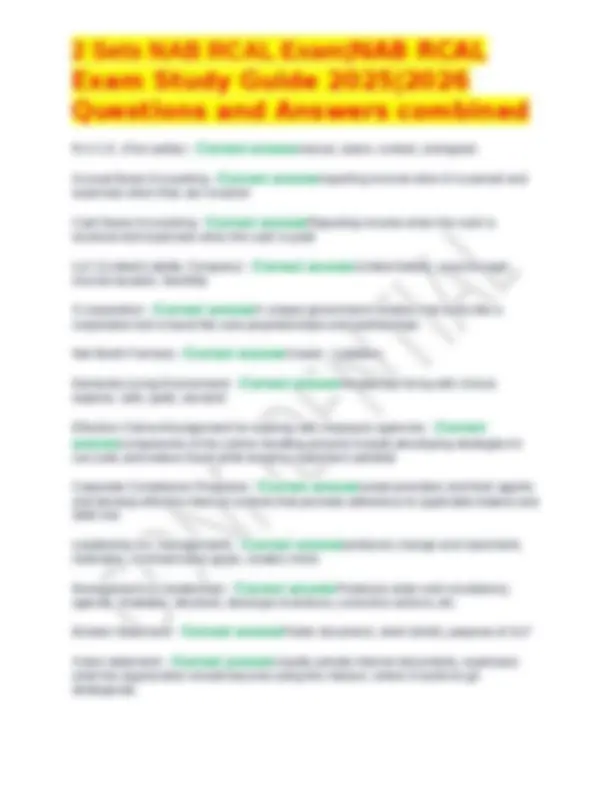 2 Sets NAB RCAL Exam|NAB RCAL Exam Study Guide 2025|2026 Questions and ...