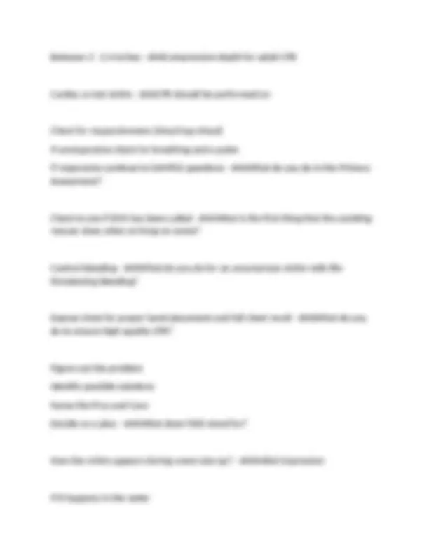 Lifeguard CPR/AED/FIRST AID Exam Review 2024-2025. Questions and ...