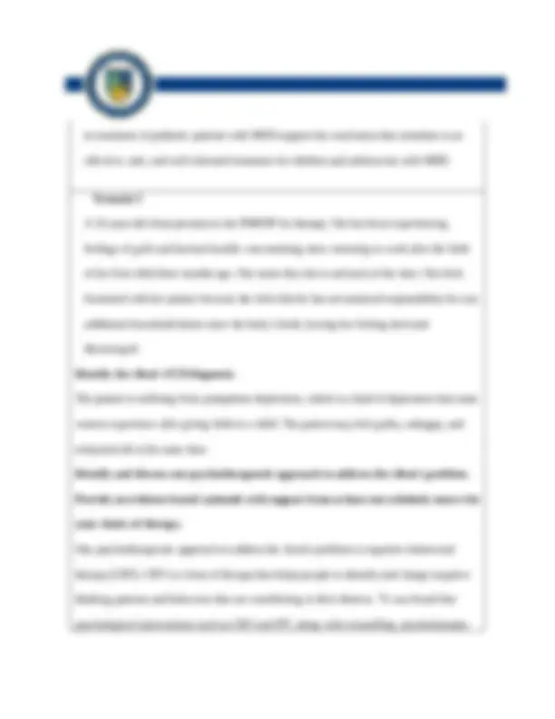 NR 605 Week 5 Assignment; Which Therapy Would You Choose Worksheet ...