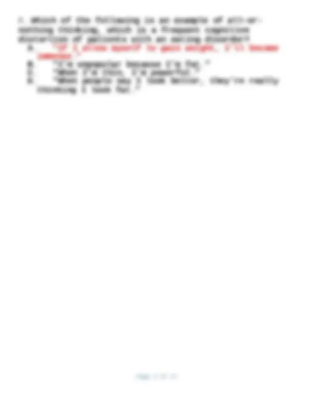 Ncm 105 Care Of Clients With Maladaptive Patterns Of Behavior Questions With Answers And