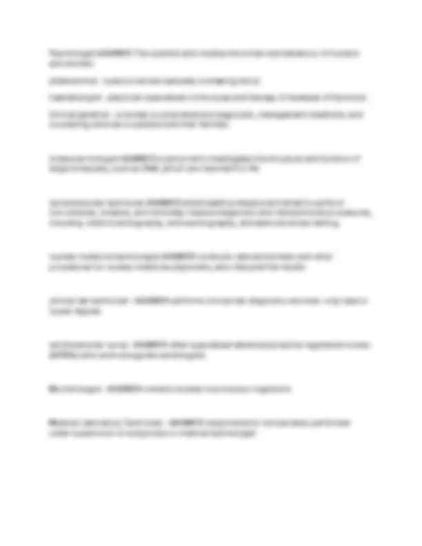 PLTW PBS CAREERS With Correct Answers | Exams Nursing | Docsity