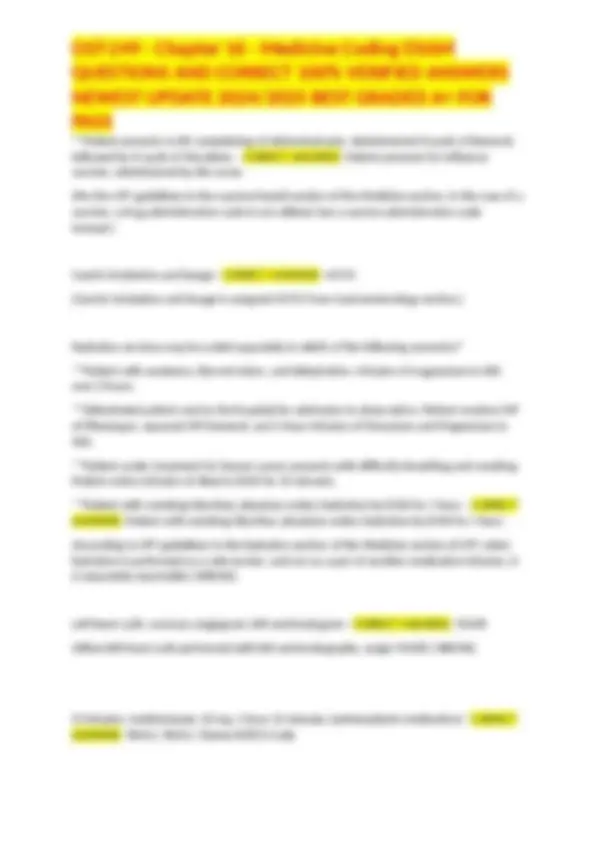OST-249 - Chapter 16 - Medicine Coding EXAM QUESTIONS AND CORRECT 100% VERIFIED ANSWERS NE ...