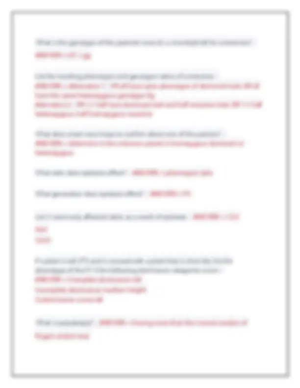 BIO GENETICS 210 FINAL EXAM QUESTIONS AND CORRECT ANSWERS VERIFIED BY ...