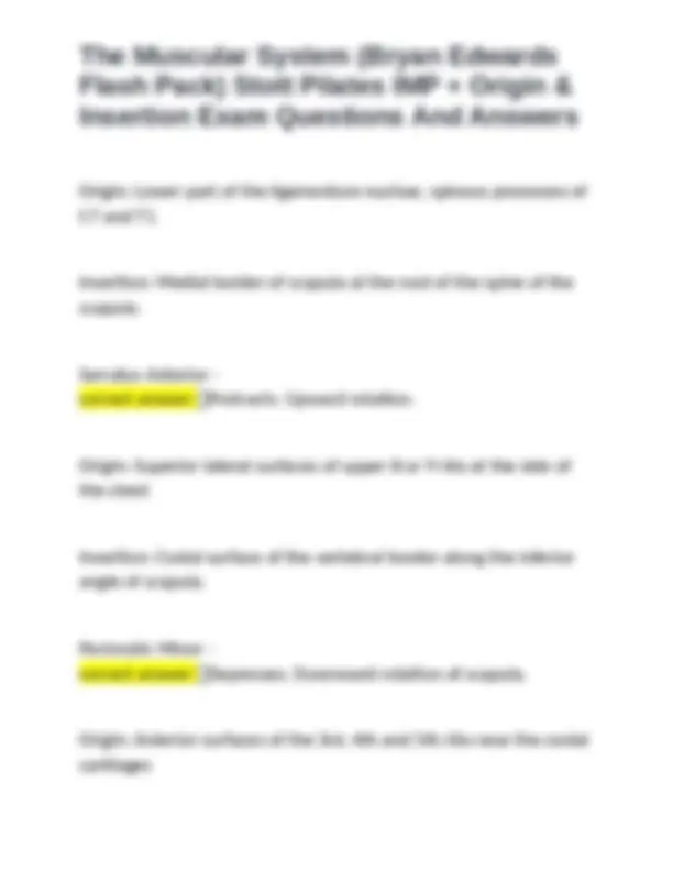 The Muscular System (Bryan Edwards Flash Pack) Stott Pilates IMP ...