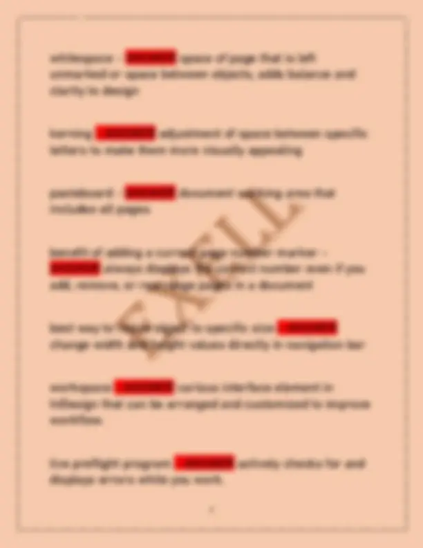 INDESIGN CERTIFICATION 2023 - 2024 LATEST UPDATE CONSTING OF STUDY ...