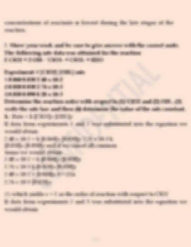 CHEM 104 Week 1 Module 1 Problem Set: Chemical Kinetics and Equilibrium ...