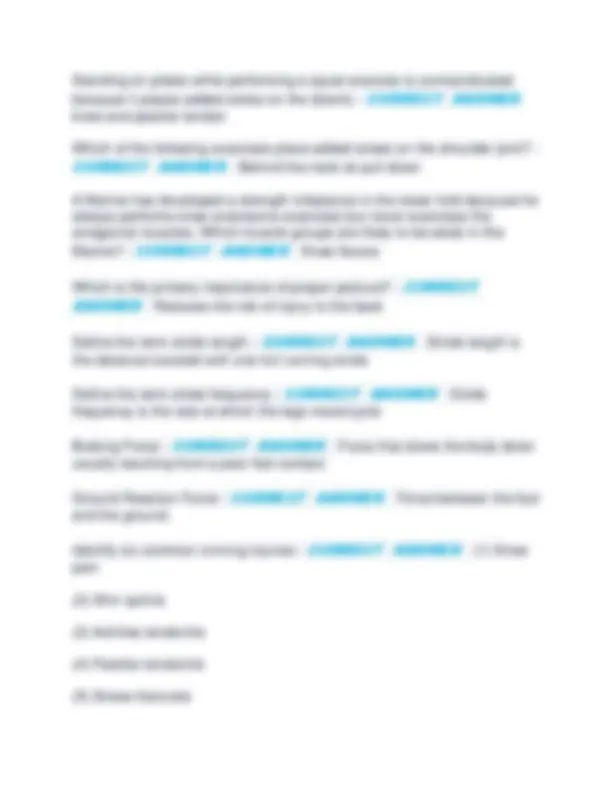 Semper Fit Basic Fitness Course Exam: Questions and Answers | Exams ...