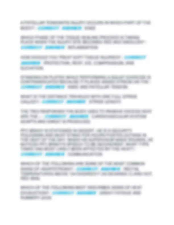 Semper Fit Basic Fitness Course Exam: Questions and Answers | Exams Nursing | Docsity