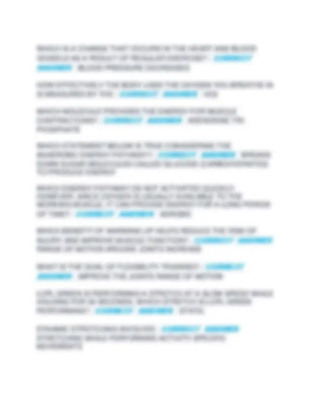 Semper Fit Basic Fitness Course Exam: Questions and Answers | Exams Nursing | Docsity