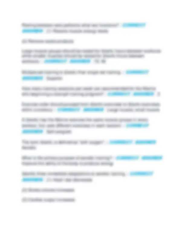 Semper Fit Basic Fitness Course Exam: Questions and Answers | Exams ...