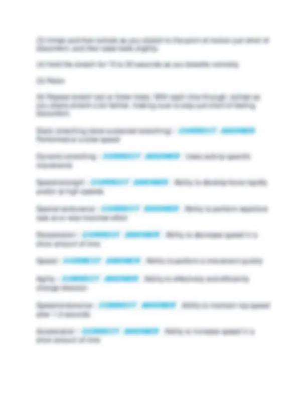 Semper Fit Basic Fitness Course Exam: Questions and Answers | Exams ...