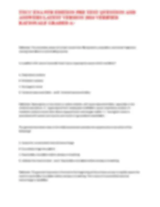 TNCC ENA 9th Edition Pre-Test: Comprehensive Review for Emergency ...