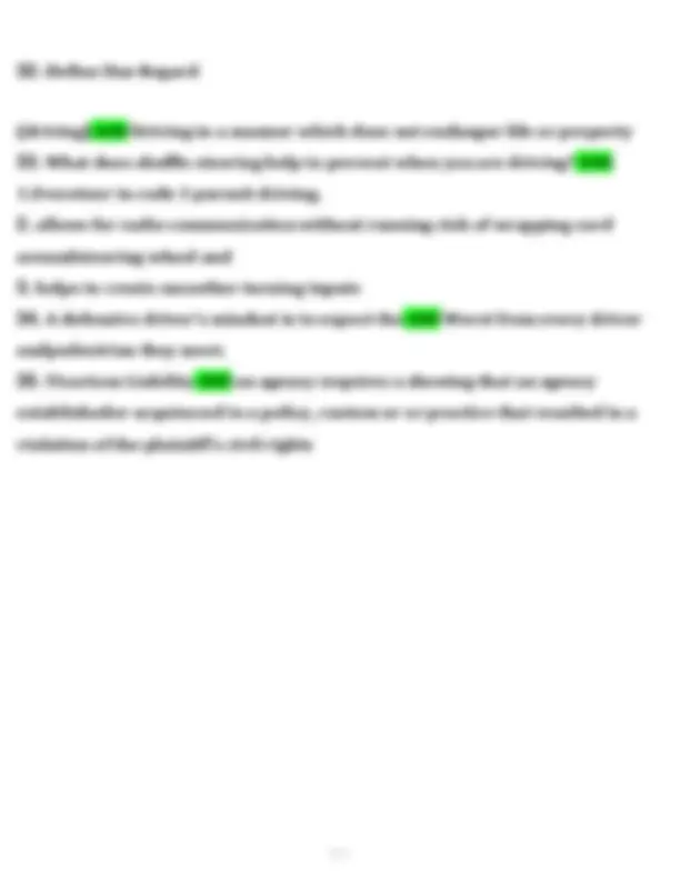 EVOC Written Test Review Questions and Answers | Exams Andragogy | Docsity