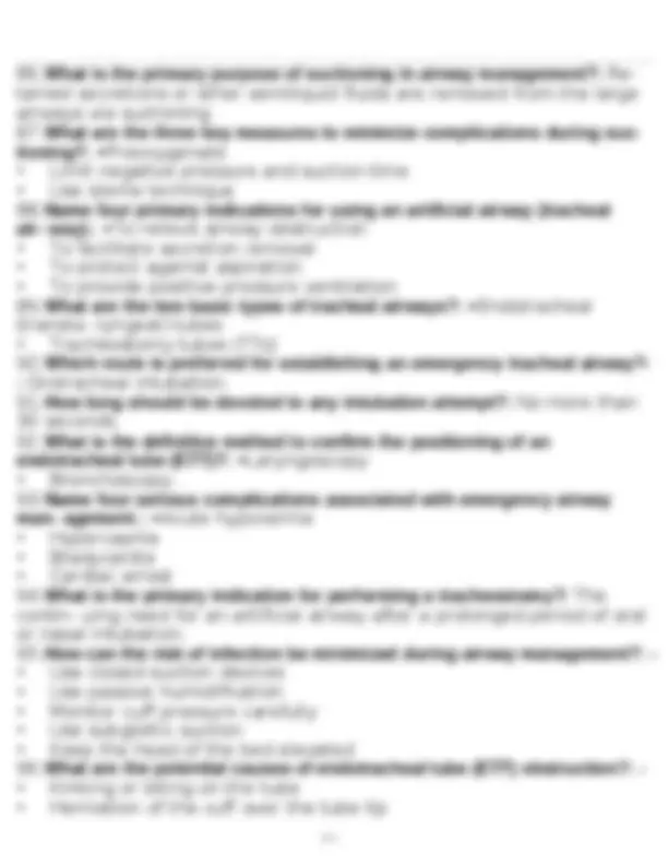 Tracheostomy, Nasotracheal & Endotracheal Suctioning Review | Exams ...