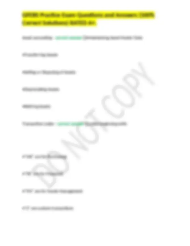 GFEBS Practice Exam Questions and Answers | Exams Science education ...