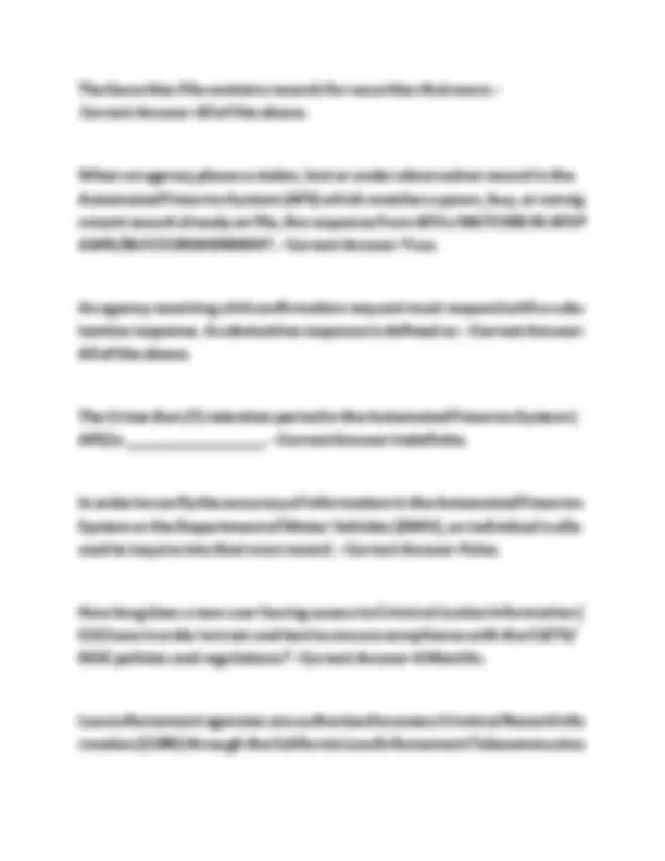 CLETS Exam Questions and Answers: A Guide to Law Enforcement Systems in ...