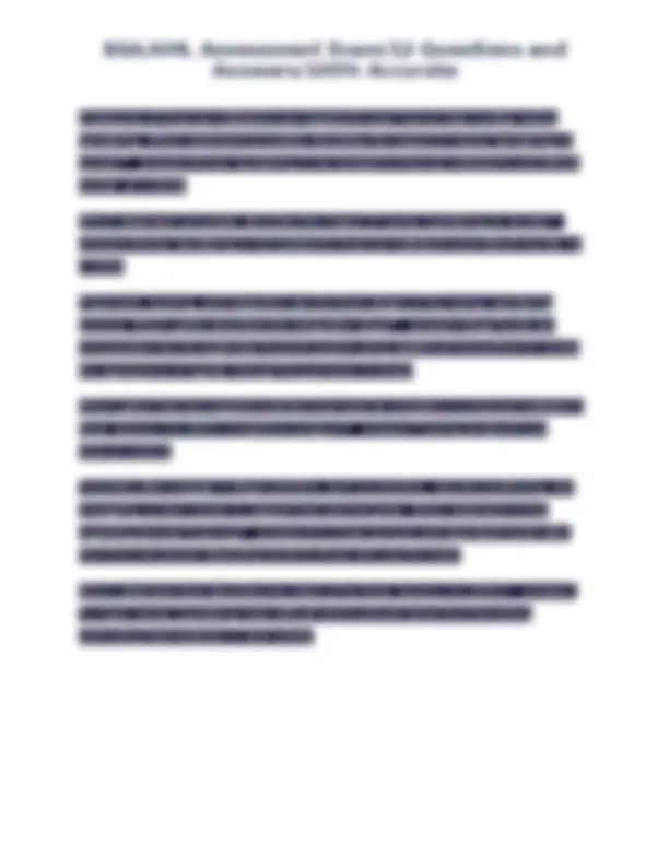 BSA/AML Assessment Exam: 12 Questions and Answers | Exams Nursing | Docsity