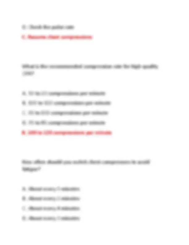 Acls Self Assessment Pre Course Test Multiple Choice Questions And