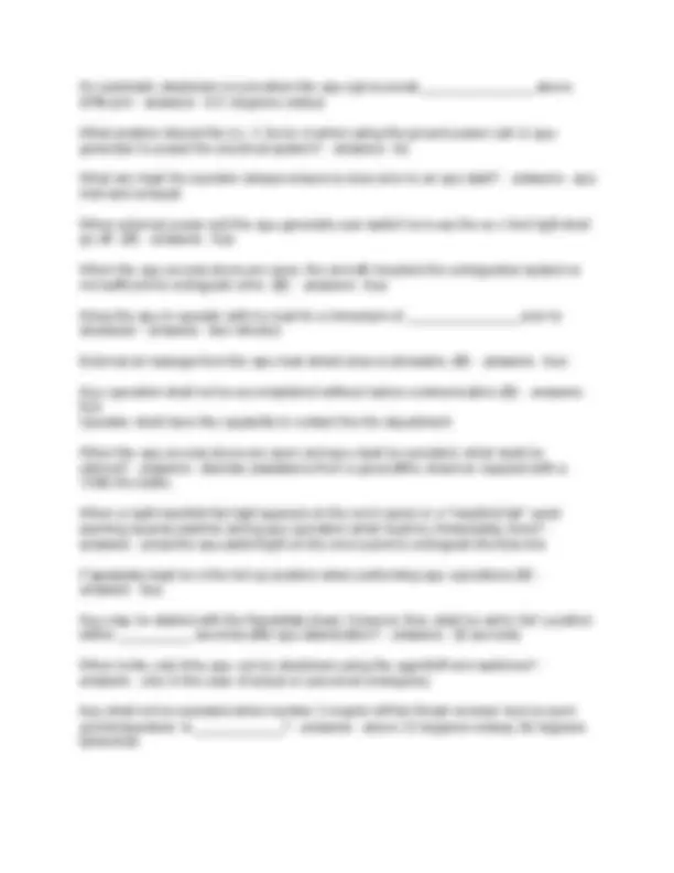 C-17 APU Operation Questions and Answers | Exams Social Sciences | Docsity