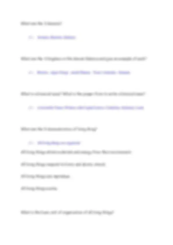 Bio 103 Chapter 1: Introduction to Biology - Questions and Answers ...