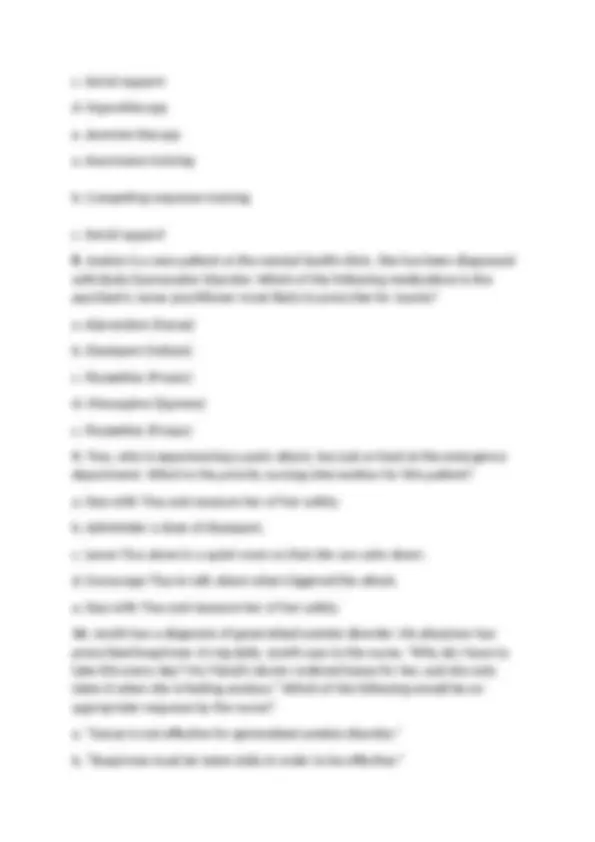 Mental Health Exam 4 Practice Questions with Answers | Exams Advanced ...