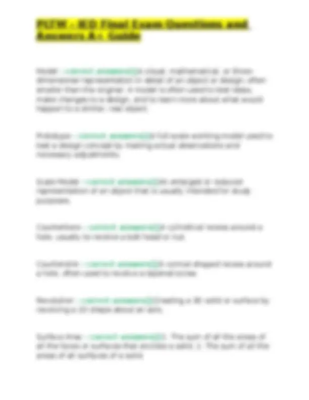 PLTW - IED Final Exam Questions and Answers: A Comprehensive Guide ...