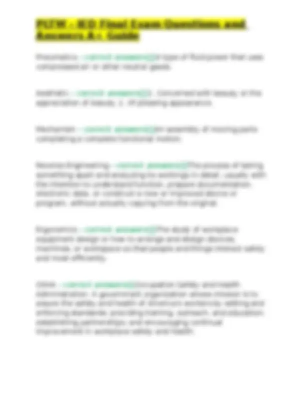 PLTW - IED Final Exam Questions and Answers: A Comprehensive Guide ...