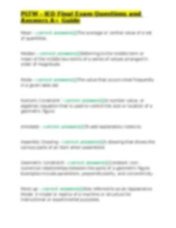 PLTW - IED Final Exam Questions and Answers: A Comprehensive Guide ...
