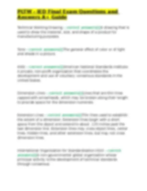 PLTW - IED Final Exam Questions and Answers: A Comprehensive Guide ...