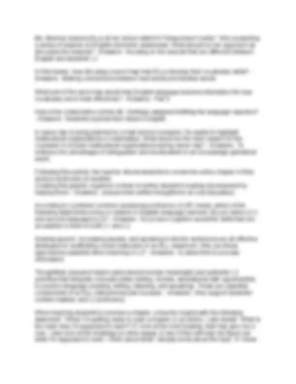 ELL PRACTICE TEST QUESTIONS AND ANSWERS | Exams Social Sciences | Docsity