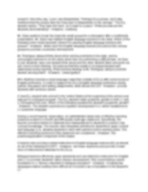 ELL PRACTICE TEST QUESTIONS AND ANSWERS | Exams Social Sciences | Docsity