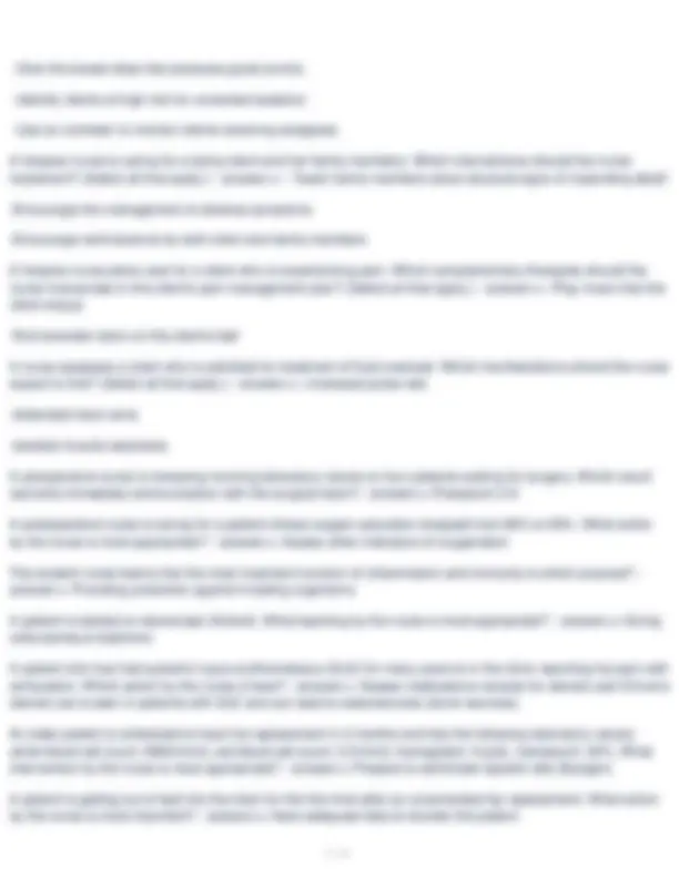 NUR2392 Multidimensional Care 2 Final Exam: Questions and Answers ...