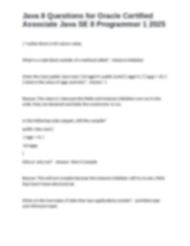 Java 8 Questions for Oracle Certified Associate Java SE 8 Programmer 1 ...