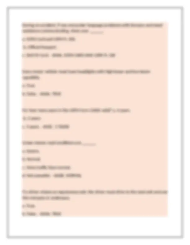 USFK Driver Exam - General Requirements: Questions and Answers | Exams ...