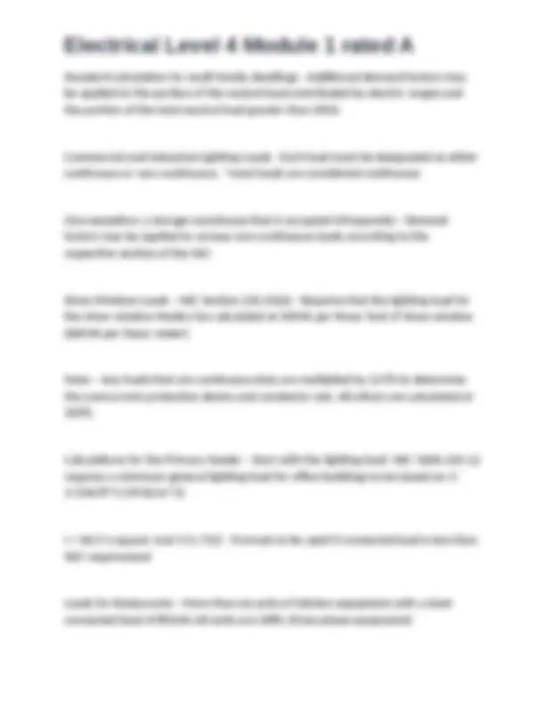 Electrical Level 4 Module 1: Exercises and Questions on Electrical ...