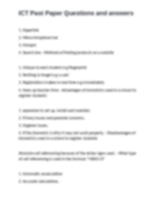 ICT Past Paper Questions and Answers: A Comprehensive Guide to Key Concepts | Exams Nursing ...