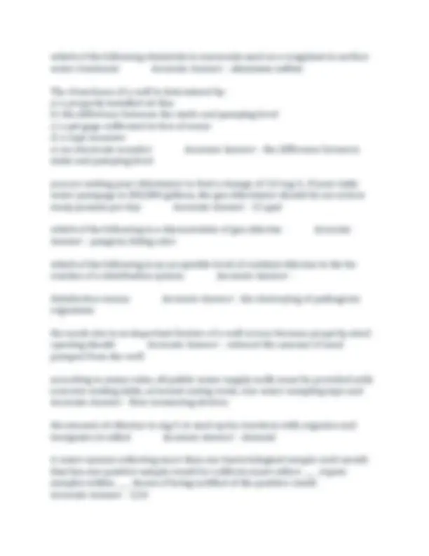TCEQ Class D Water Operator License Questions and Answers | Exams ...