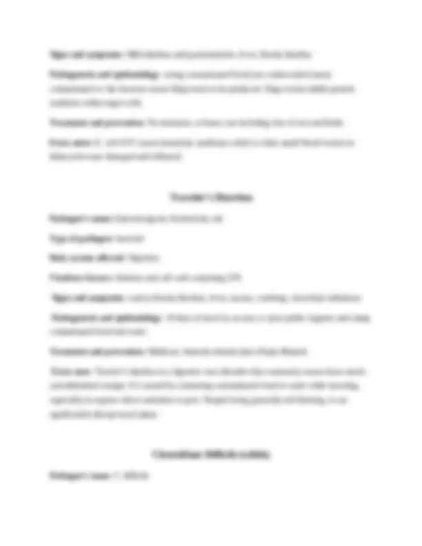 BIOS 242 Week 7 Assignment; Pathogens Chart-Micro Note | Assignments Biology | Docsity