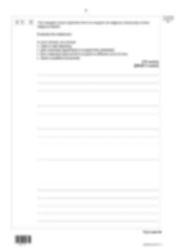 . Actual 2024 AQA GCSE RELIGIOUS STUDIES A 8062/17 Paper 1: Sikhism ...