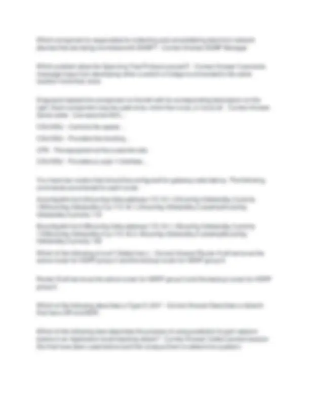 Cisco CCNA 200-301 Practice Exam 2024 with Correct Answers | Exams Computer Science | Docsity