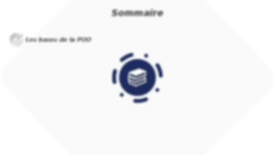 Introduction à la Programmation Orientée Objet (POO) en Java | Slides Java Programming | Docsity