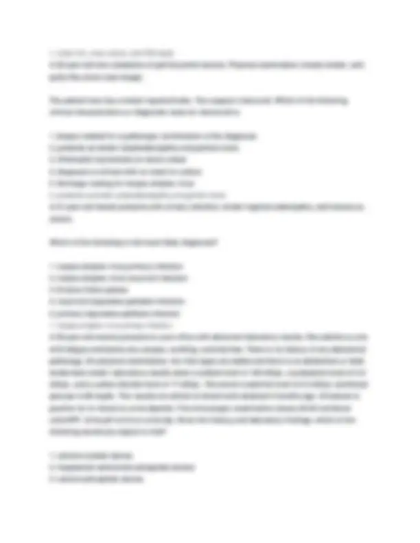 Medical Case Scenarios with Questions and Answers | Exams Nursing | Docsity