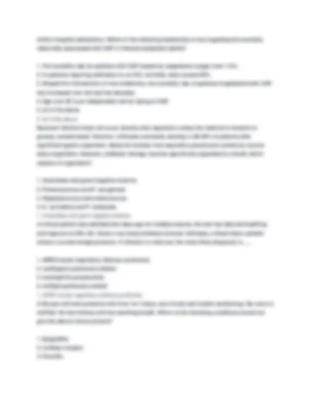 Medical Case Scenarios with Questions and Answers | Exams Nursing | Docsity