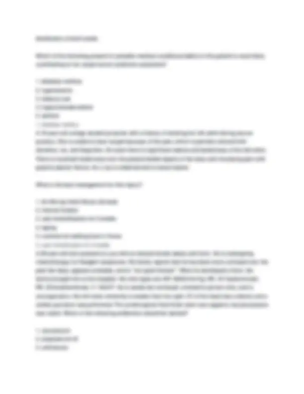 Medical Case Scenarios with Questions and Answers | Exams Nursing | Docsity