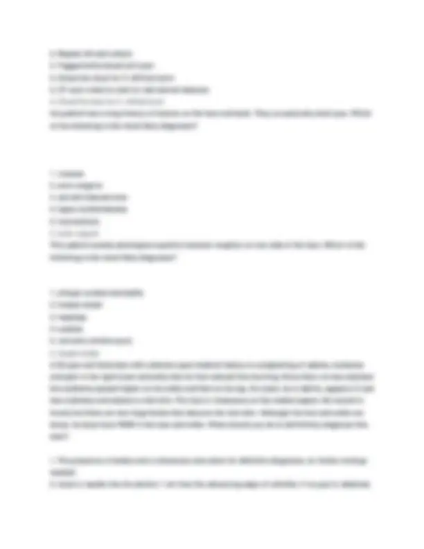 Medical Case Scenarios with Questions and Answers | Exams Nursing | Docsity