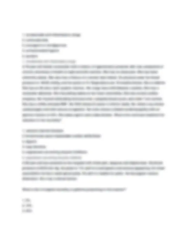 Medical Case Scenarios with Questions and Answers | Exams Nursing | Docsity