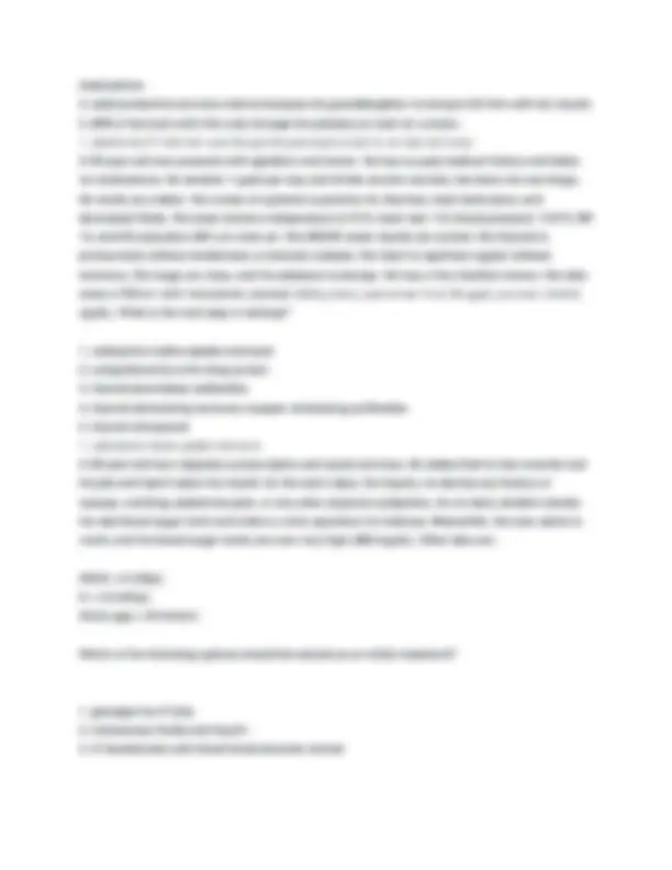 Medical Case Scenarios with Questions and Answers | Exams Nursing | Docsity