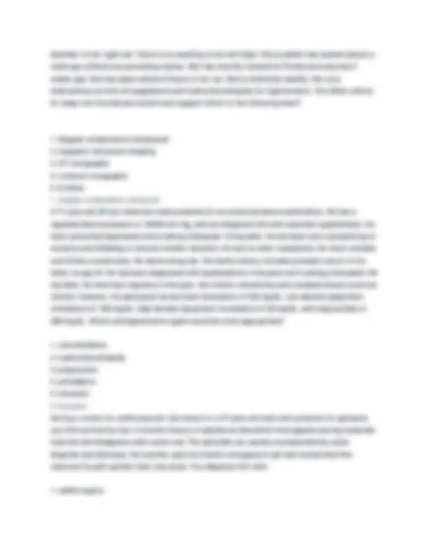 Medical Case Scenarios with Questions and Answers | Exams Nursing | Docsity